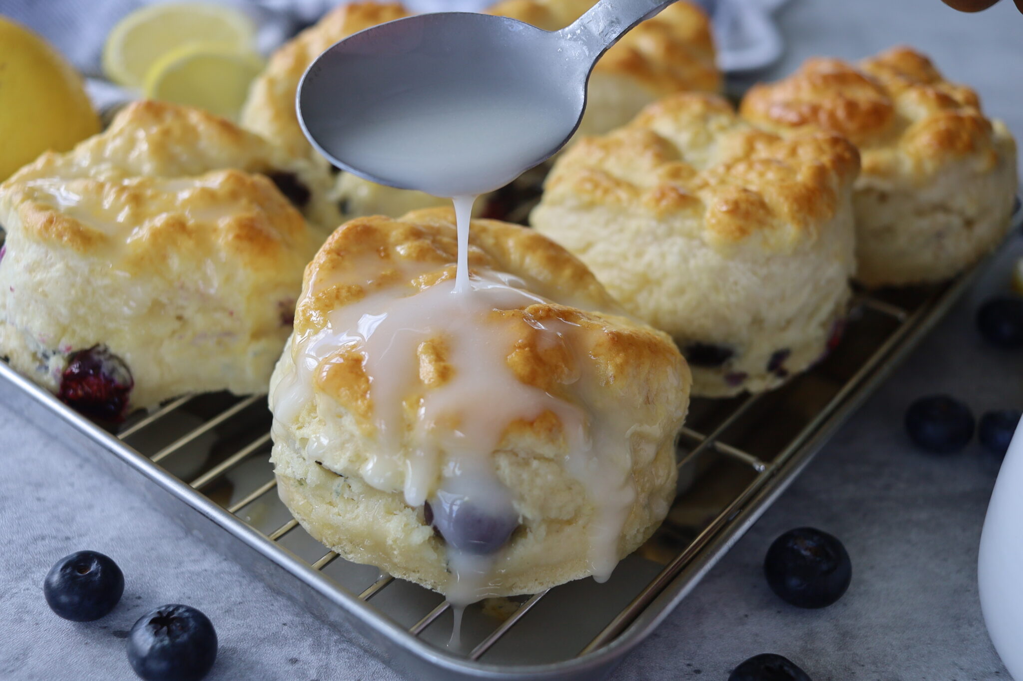 Lemon Blueberry Biscuits - One Stop Chop